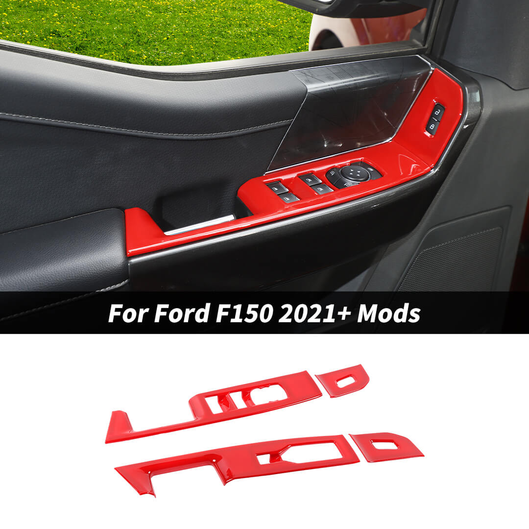 For 2021+ Ford F150 Interior Front Door Window Lift Switch Panel Trim ...